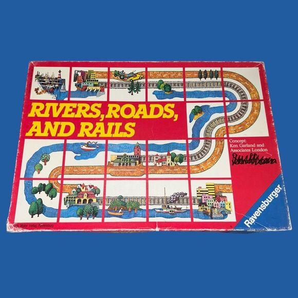 Ravensburger | Games | 989 Vintage Rivers Roads And Rails Matching Game ...